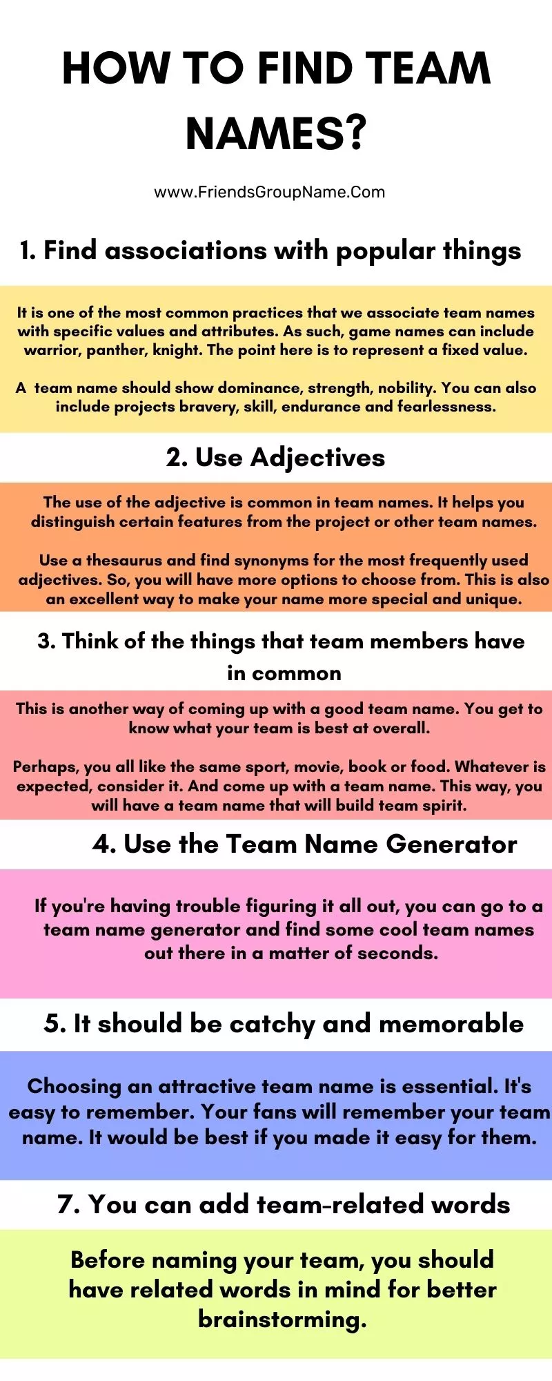 Inspirational Team Names Ideas 2024